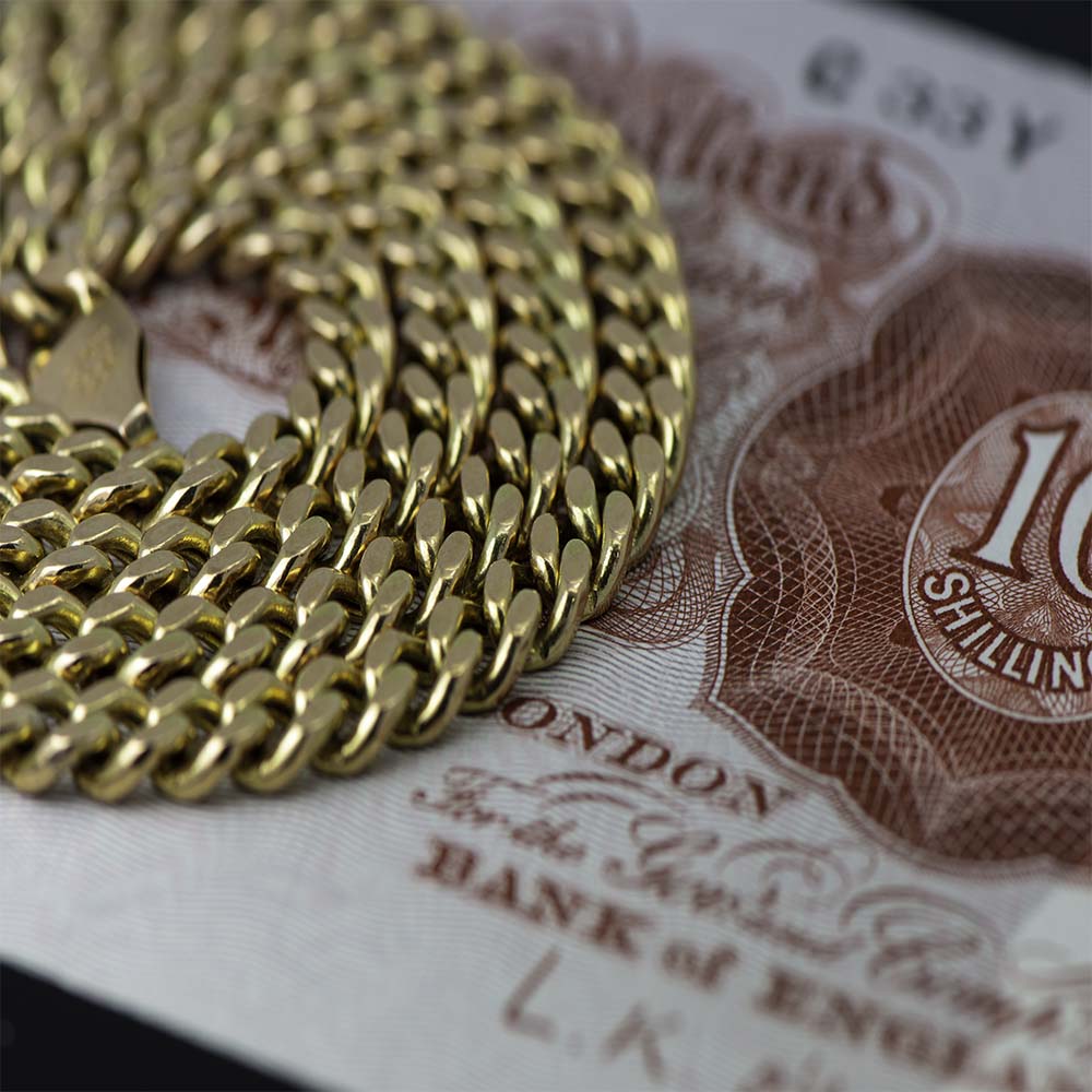 Second Hand 9ct Yellow Gold Curb Chain - Jewellery Chap